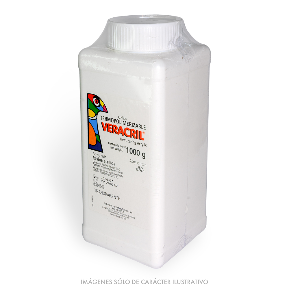 Acrílico Termo Transparente VERACRIL - Dentalladines